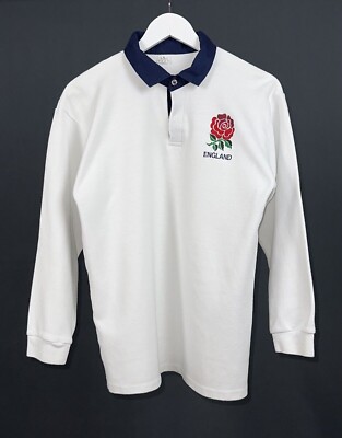 90s Vintage England Rugby Team Shirt Long Sleeve Size L | eBay