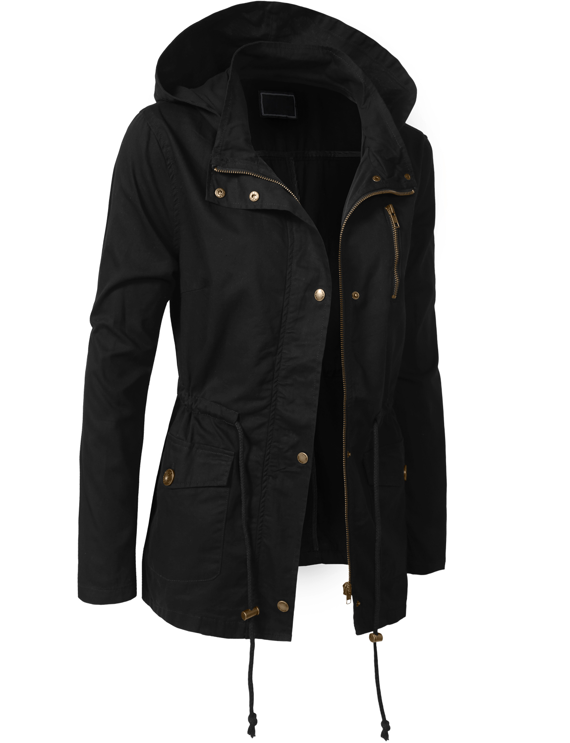 NE PEOPLE Womens Long Sleeve Military Anorak Hooded Jacket S-3XL ...