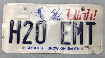 VTG.UTAH STATE CAR LICENSE H20 EMT Free Shipping 2012 | eBay