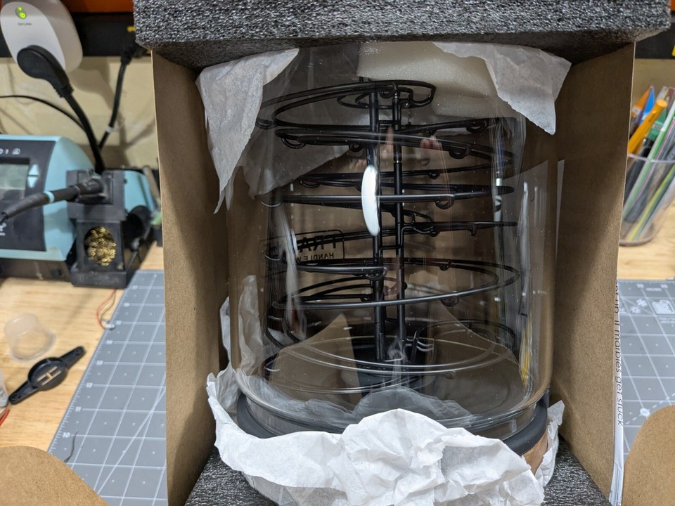 Marbolous Modern Marble Run / Track - Glass & Walnut - German Made | eBay