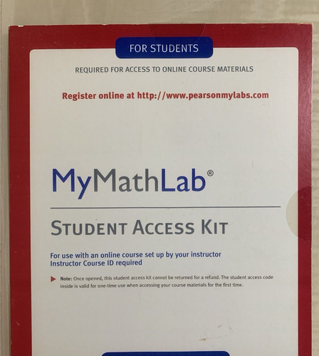 MyMathLab -- Student Access Kit by Pearson Education (2012) | eBay