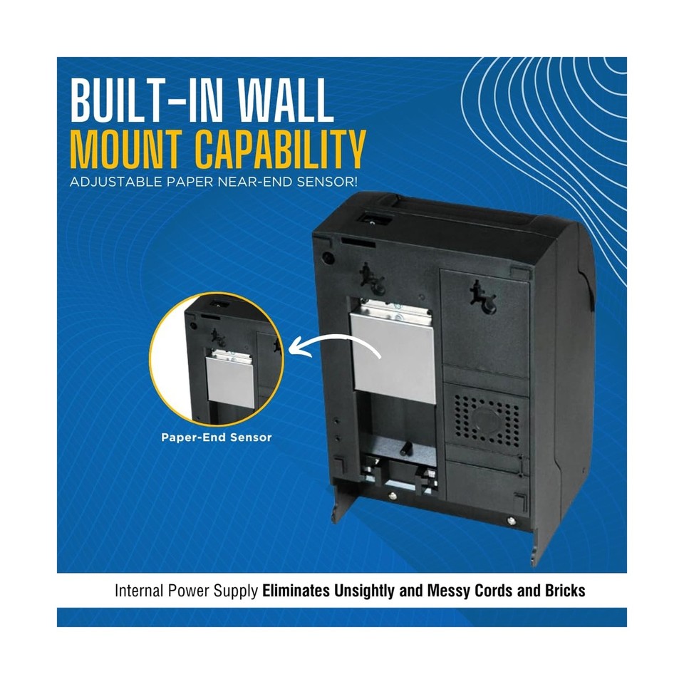 SNBC BTP-M300D Impact USB and Serial Port POS Receipt Printer Black ...