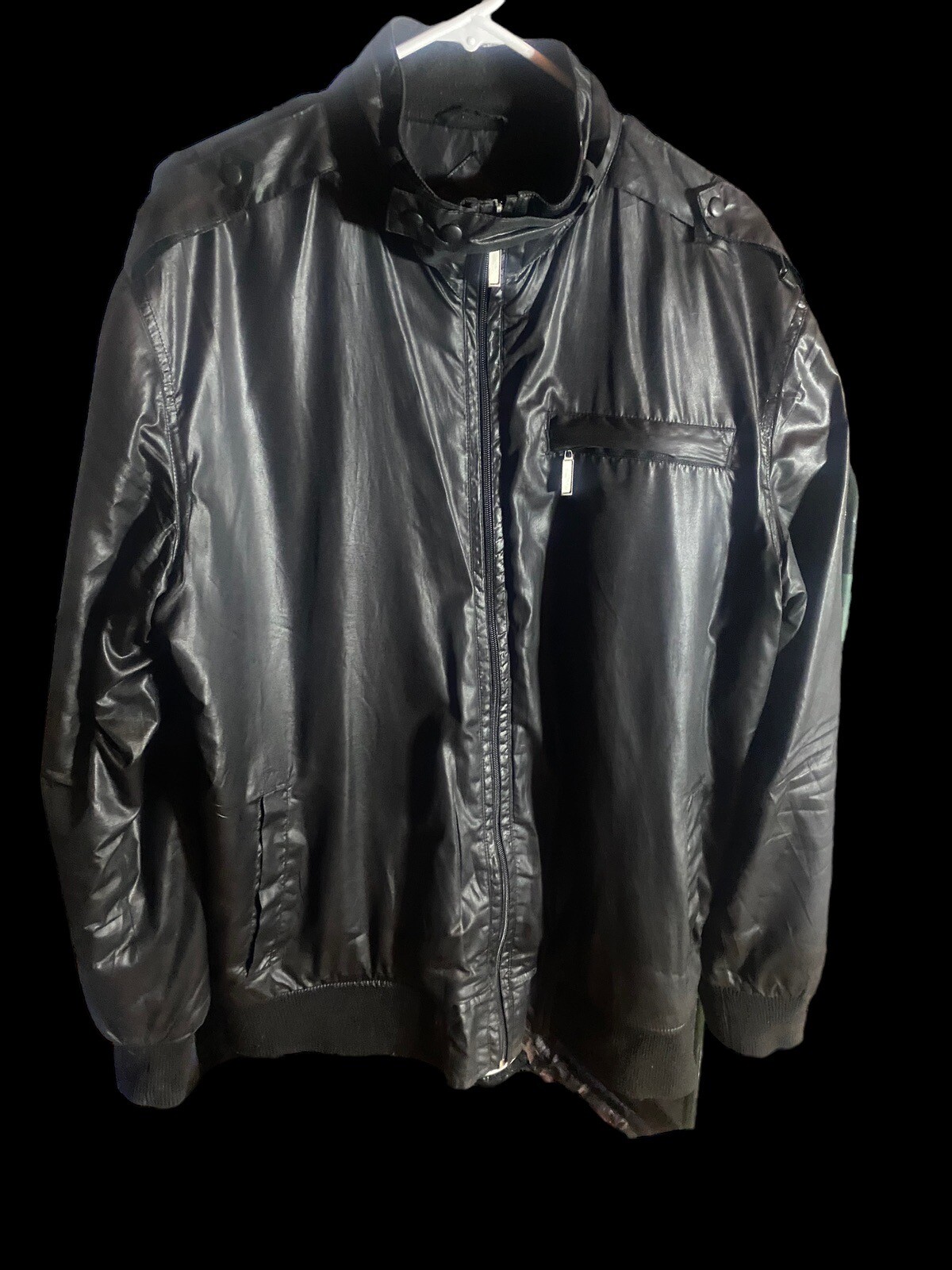 PJ Mark Members Only Style Racer Bomber Jacket Black … - Gem