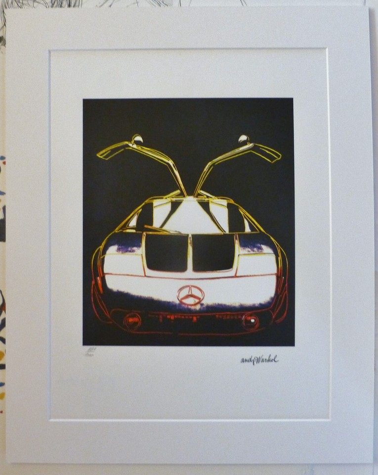 ANDY WARHOL MERCEDES C111 SIGNED & HAND NUMBERED 887/1000 LITHOGRAPH ...