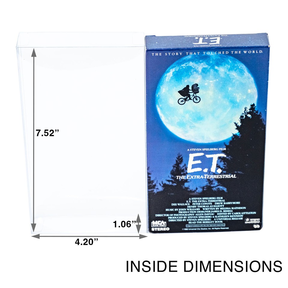 Protector Case for VHS Tapes Standard Size Box Sleeves – UV & Scratch ...