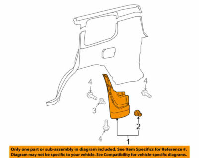 76625-60360 Toyota Mudguard, quarter panel, rear rh 7662560360, New ...