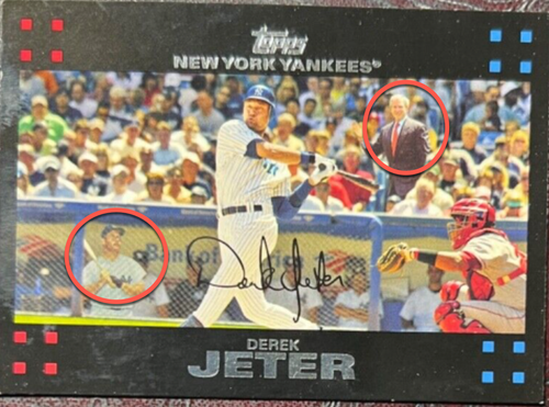 Derek Jeter 2007 Topps w/George Bush & Mickey Mantle #40 NY Yankees (B ...