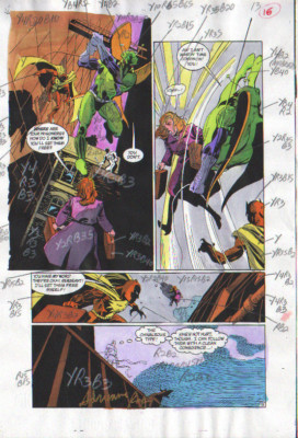 BATMAN SHADOW OF THE BAT #9 COLOR PRODUCTION ART SIGNED ADRIENNE ROY ...