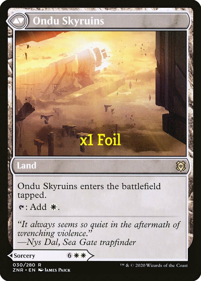 MTG Foil Zendikar Rising ZNR Ondu Inversion // Ondu Skyruins MINT | eBay