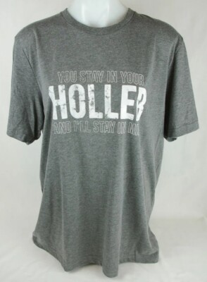 Hill & Holler Short Sleeve Gray Graphic T- Shirt Unisex Size XL Cotton ...