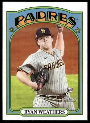 2021 Topps Heritage 634 Ryan Weathers San Diego Padres Rookie Baseball ...