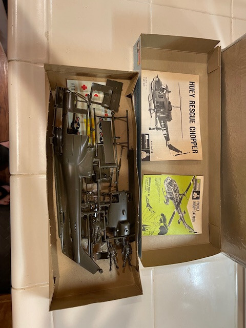 2 Monogram brand Vintage Huey Armed Chopper and Rescue Chopper Model ...