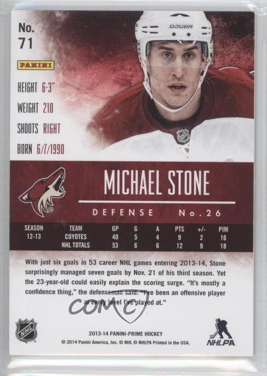 2013-14 Panini Prime Holo Gold 7/10 Michael Stone #71 z1b | eBay
