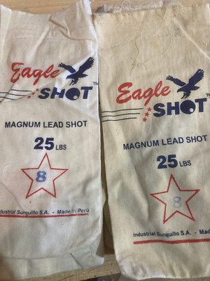 Eagle Brand Empty 25 lb Lead Shot Ammo Cloth Bags 12 bags | eBay
