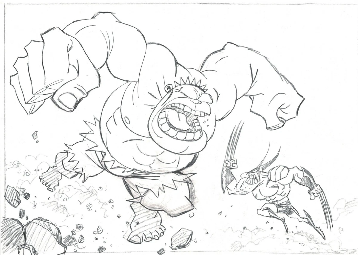 Hulk Hands Drawing