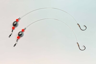 2 Pcs. Bottom Fishing Red Drum Carolina Rigs 1/2oz 2/0 Circle Hook ...