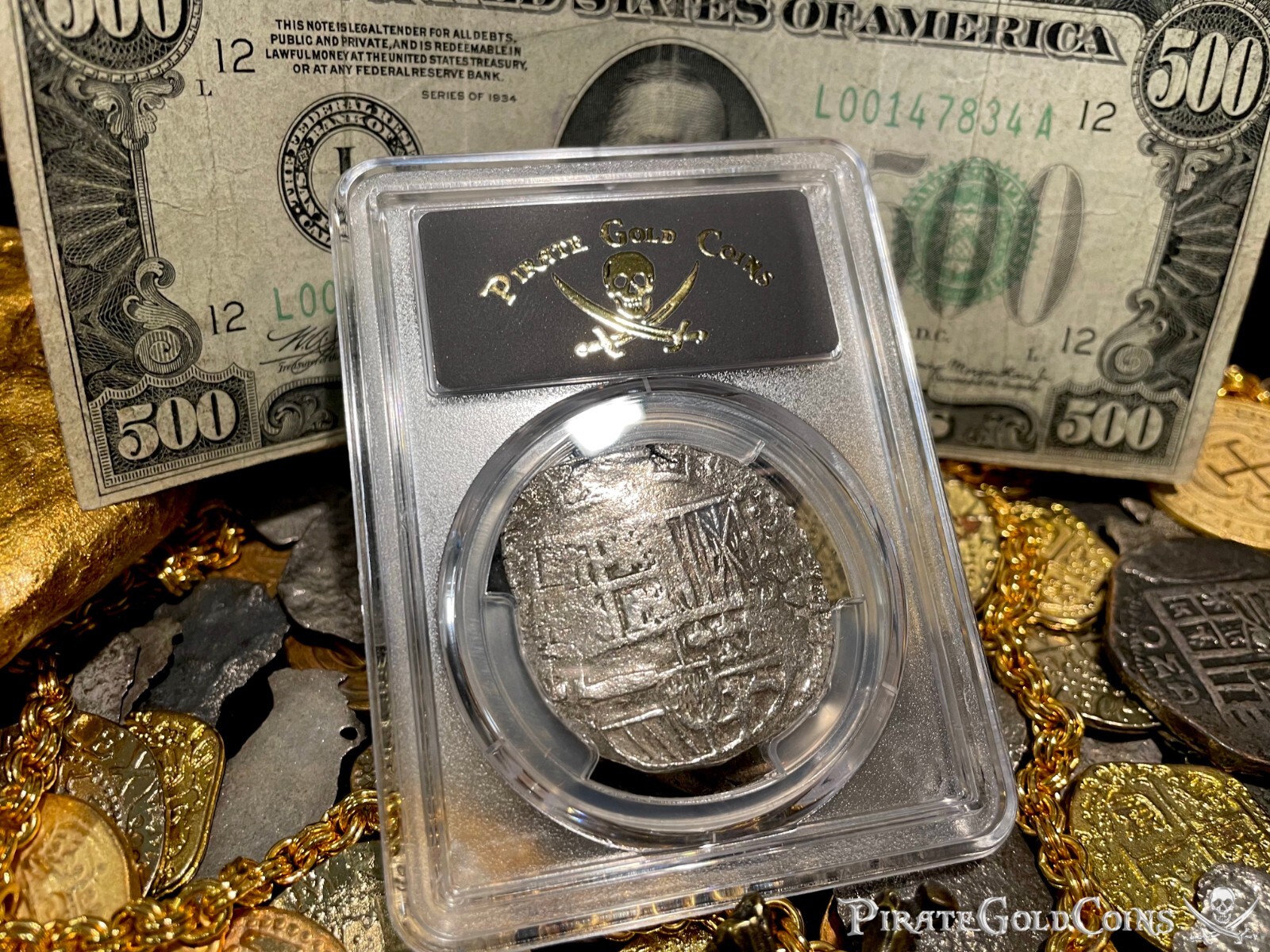FULL DATE 1620 PCGS BOLIVIA ATOCHA SHIPWRECK MEL FISHER COA PIRATE ...