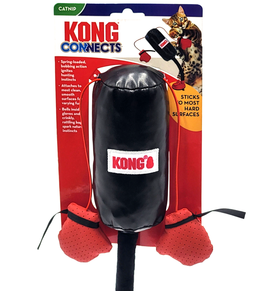 KONG Connects Punching Bag Bat A Bout Interactive Catnip Cat Toy 11" | eBay