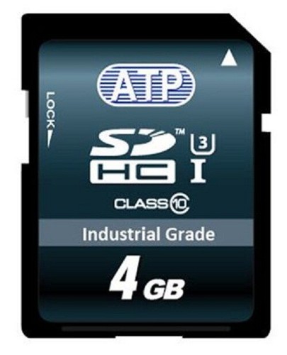 ATP SDHC SD CARD 4GB Class-10 UHS-1 U1 Industrial Grade, SLC Nand -40 ...