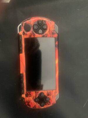 Sony PSP 1000 Portable Entertainment Pack - custom red fire doom case ...