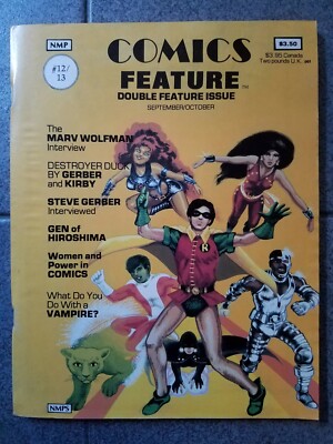 COMICS FEATURE #12/13, 1981. Marv Wolfman, Teen Titans, Steve Gerber ...