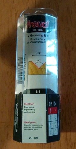 Freud Router Bit 20-104 1/2" (Dia.) V Grooving Bit | eBay