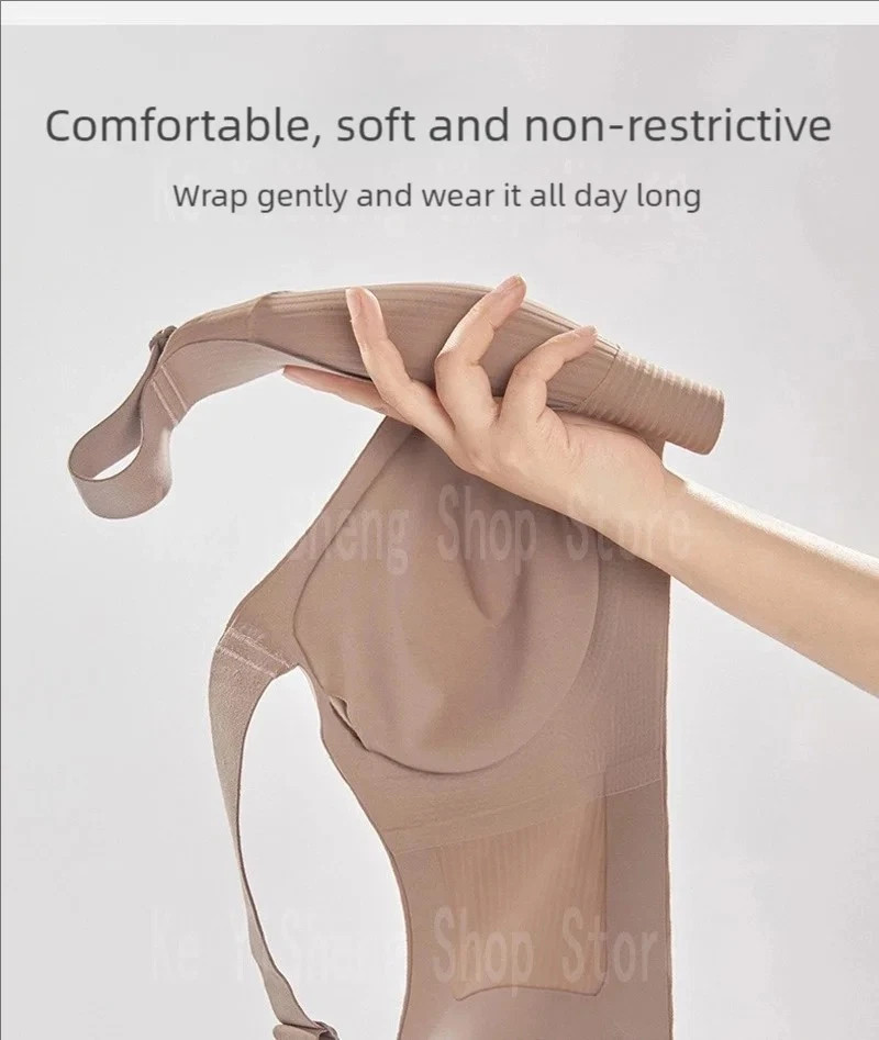 Anti-Sagging Nylon Full Cup Design Seamless Side Support Bra Soft ...