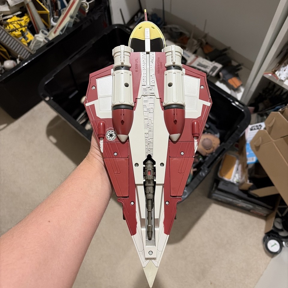Star Wars 3.75" Clone Wars Obi-Wan Kenobi Jedi Starfighter TCW Vehicle ...