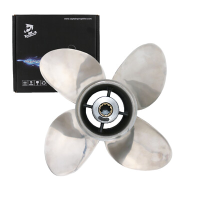 Stainless Steel Boat Propeller 9.9x9 For Yamaha Outboard Engine 20/25 ...