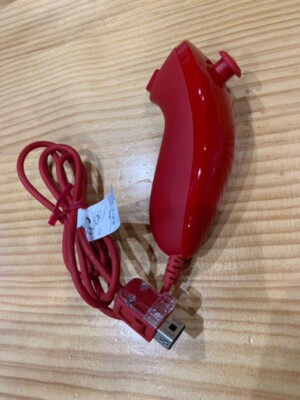 Nintendo Wii Nunchuk Controller Nunchuck | Official RED | RVL-004 ...