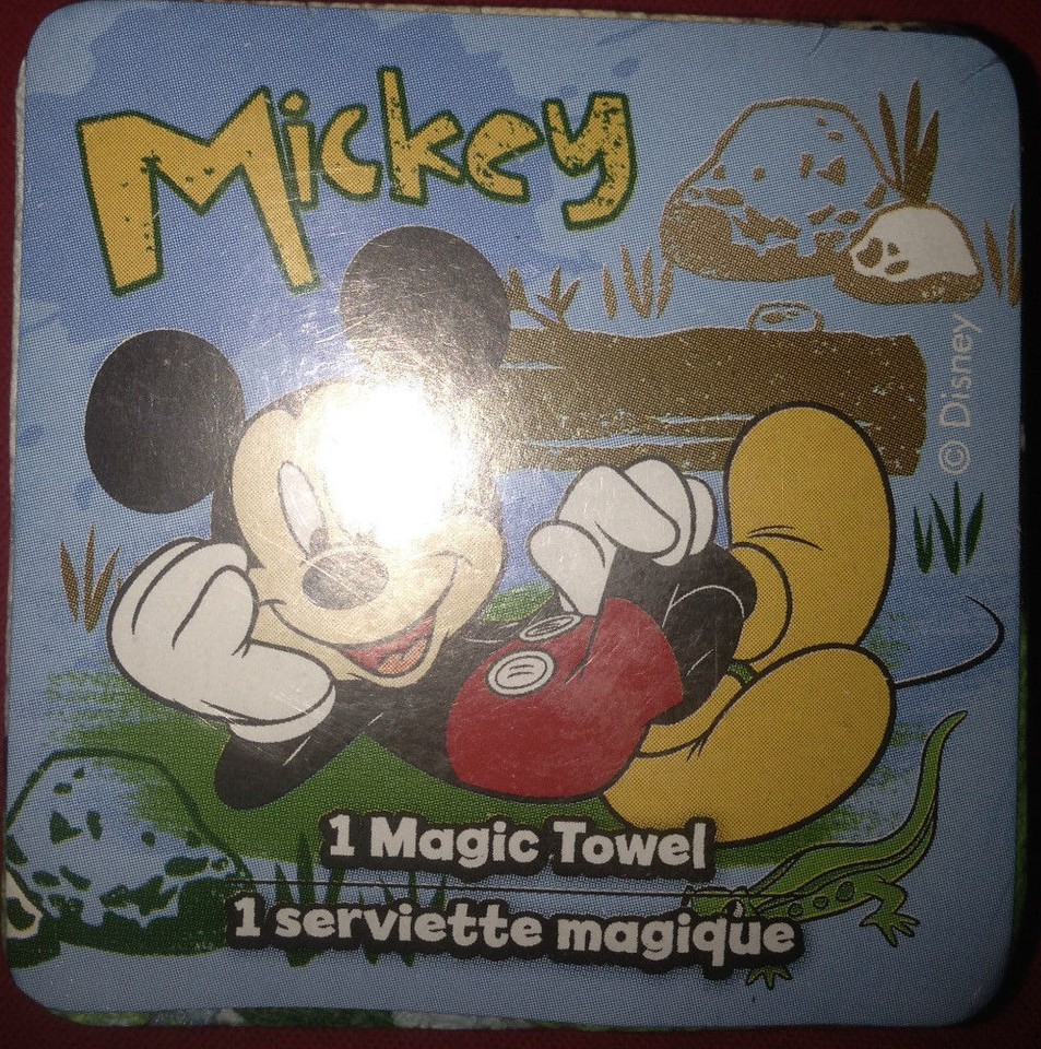 Disney Mickey and Friends 11" x 11" Magic Towel Donald Daisy Minnie or ...