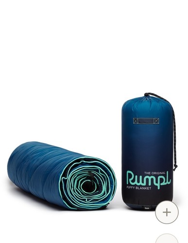 New Rumple Ocean Fade The Original Puffy Blanket Blue Camping 52x75 ...
