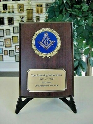MASONIC MASONS vAWARD TROPHY PLAQUE FREE ENGRAVING 5x7 * | eBay