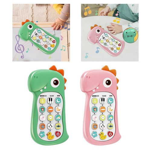 Musical Phone Toy Early Learning Educational Toy Dinosaur Phone Toy for ...