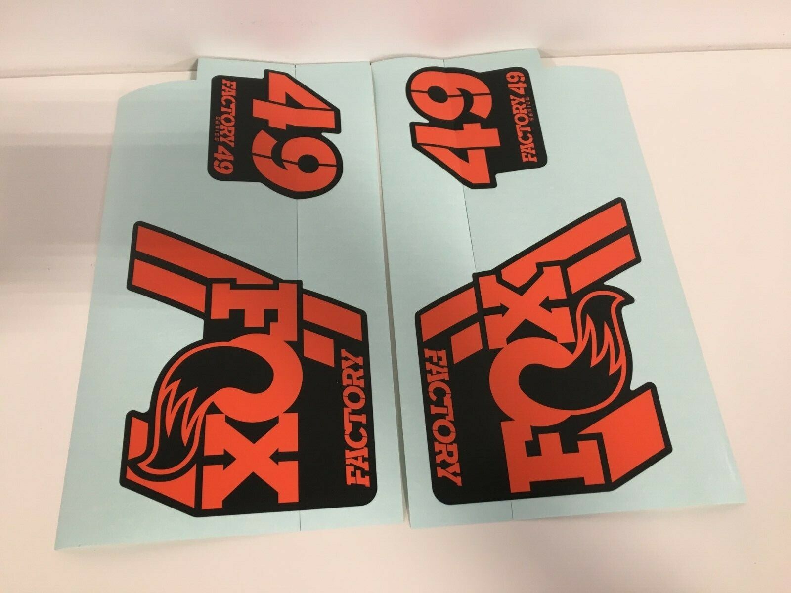 FOX 49 Factory Series Downhill Fork Orange Left & Right Decal Set 40mm ...