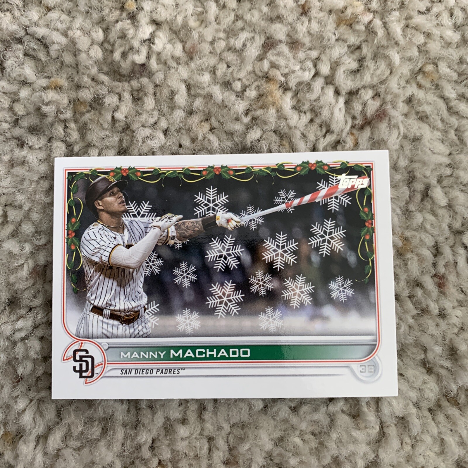 2022 Topps Holiday Manny Machado #HW143 Candy Cane Variation SP Padres ...