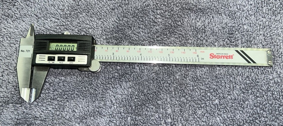 STARRETT USA 721 DIGITAL CALIPER & 734 DIGITAL 1 INCH MICROMETER SET ...