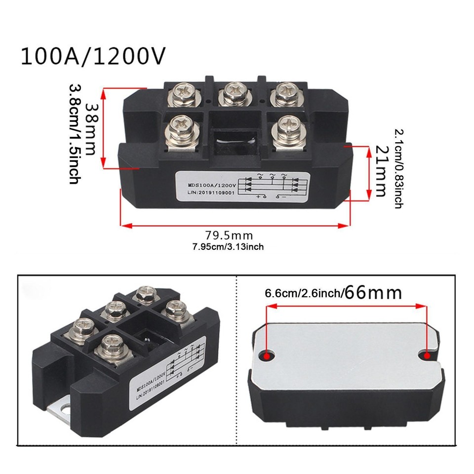 Three Phase Diode Bridge Rectifier 5Pin Rectifier Bridge for Generator ...