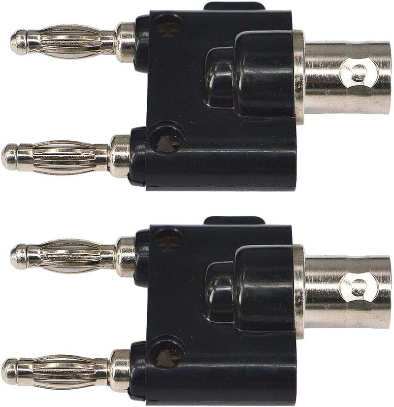 BNC Female to Dual Banana Male Plug Jack Binding Posts RF Coaxial ...