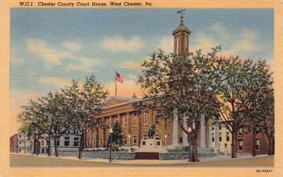 Chester County Courthouse West Chester Pennsylvania Vtg Postcard CP367 ...