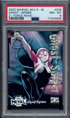 2022 Marvel Metal Spider-Man Z-Force Rave /100 #Z38 Ghost-Spider PSA 8 ...