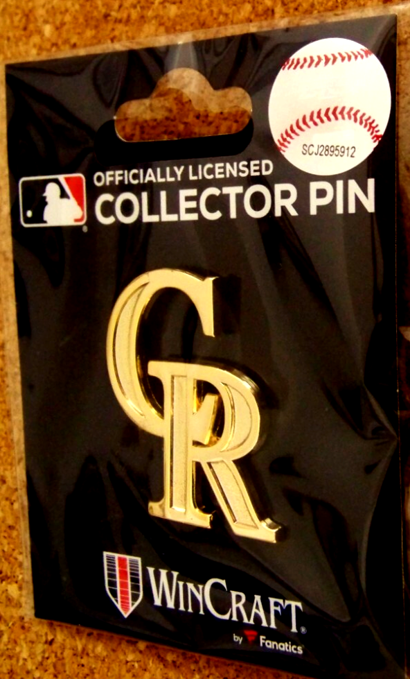 Colorado Rockies CR logo gold tone pin MLB c46606 | eBay