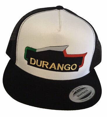 DURANGO TROCA HAT WHITE BLACK MESH MEXICO LOGO FEDERAL EL CHAPO GUZMAN ...