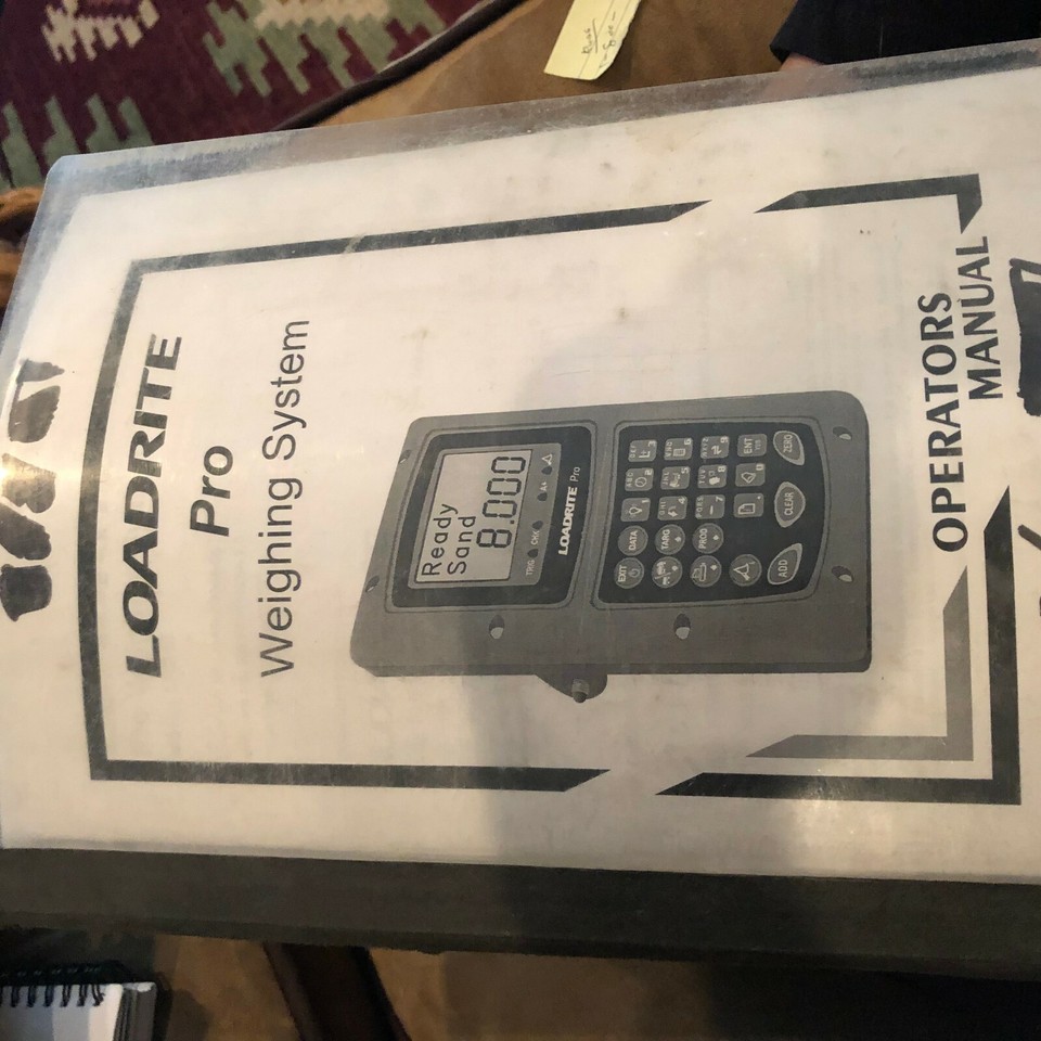 LOADRITE WHEEL LOADER WEIGHING OPERATORS MANUAL BOOK SCALE | eBay