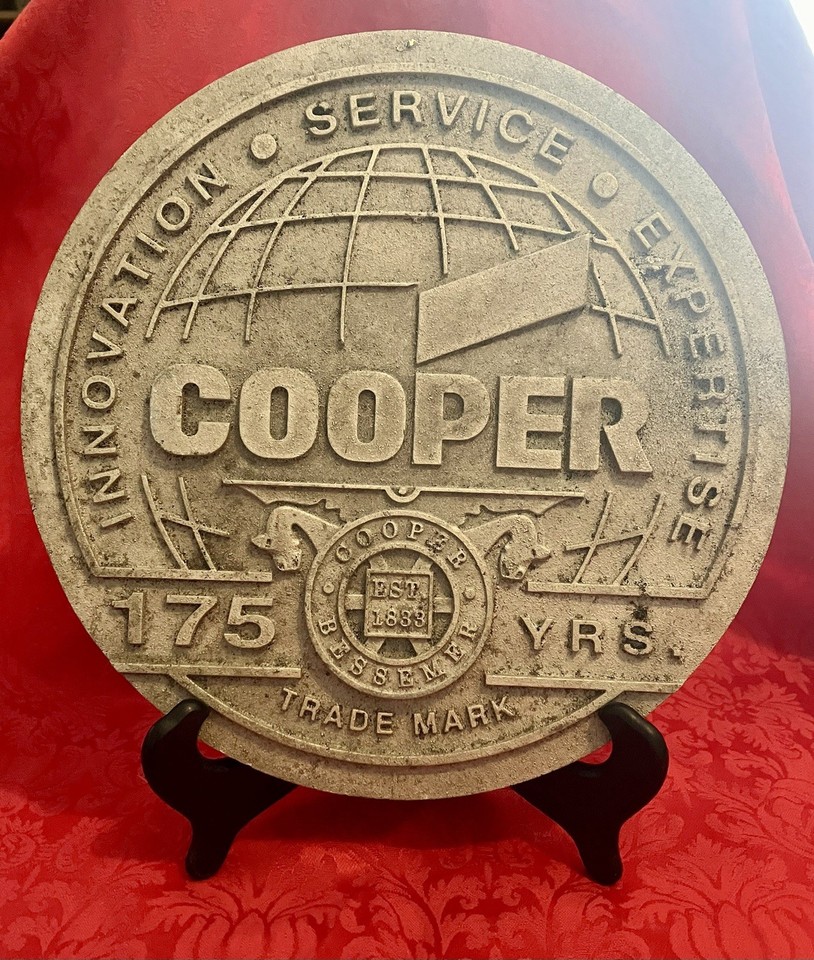 Cooper Bessemer Cast Aluminum Plaque: Cooper Industries, Syracuse NY | eBay
