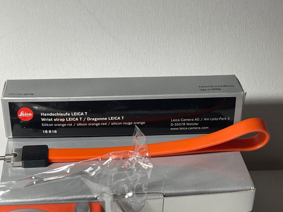 Leica T-Snap case (18 804) and Silicone Wrist Strap (18 818) Orange-Red ...