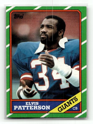 1986 Topps 153 Elvis Patterson New York Giants Rookie Football Card | eBay
