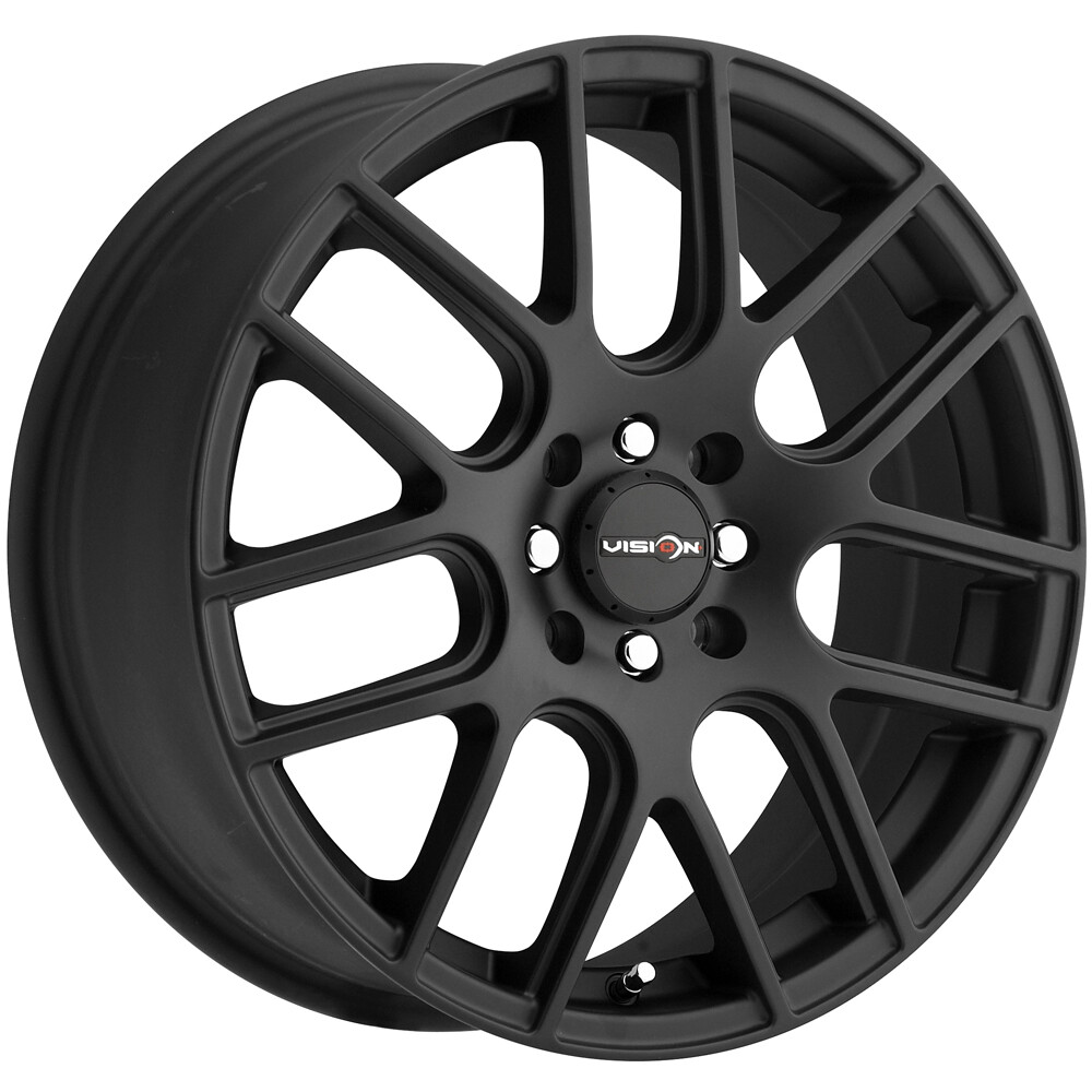 (Set of 4) Vision 426 Cross 16x7 5x112 +38mm Matte Black Wheels Rims 16 ...
