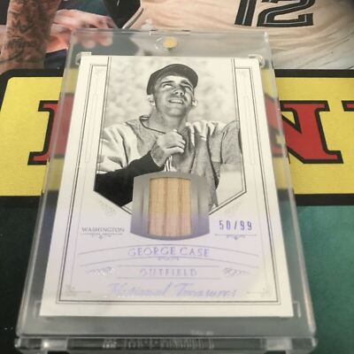 Panini Mational Treasures George Case Bat Relic Senators GU SP /99 | eBay