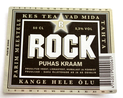 Estonia Saku Rock Puhas Kraam Beer label Bieretikett | eBay